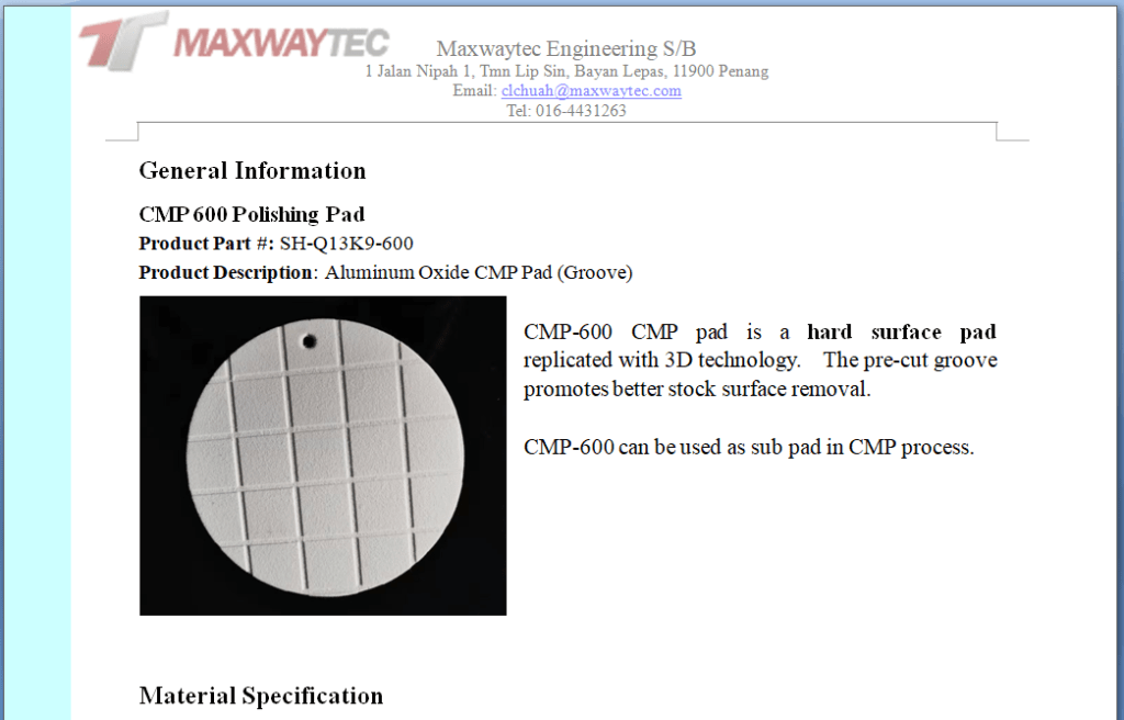 CMP-600 | Maxwaytec Engineering
