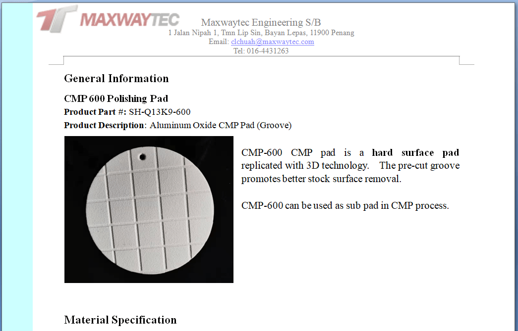 CMP-600 – Maxwaytec Engineering